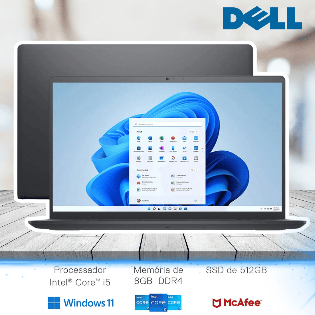 Notebook Dell Inspiron 15 I15-I120K-A25P Intel Core i5 8GB RAM 512GB SSD 15,6″ Full HD Windows ...