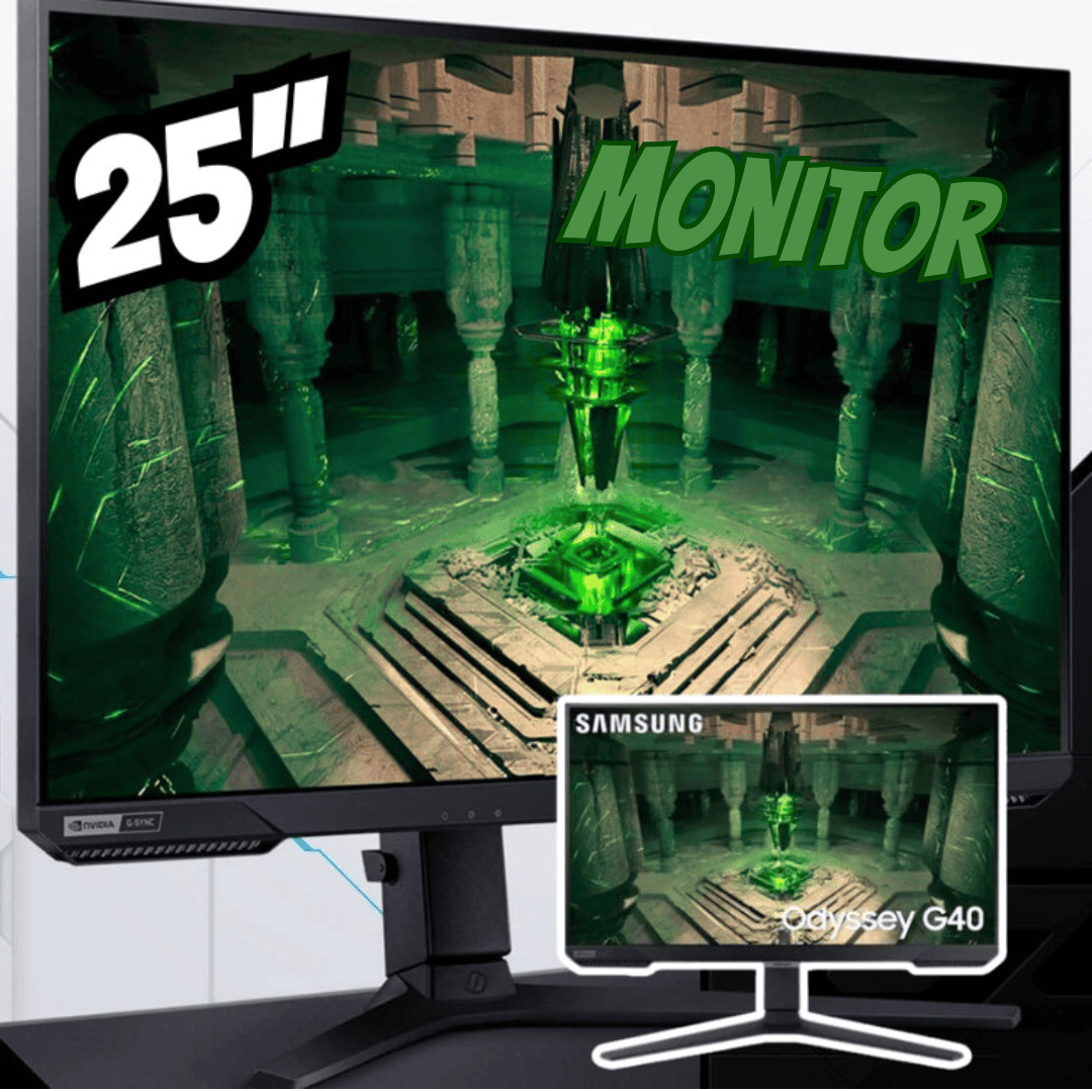Monitor Gamer Samsung Odyssey G40 25″ FHD, Tela Plana, 240Hz, 1ms, HDMI ...