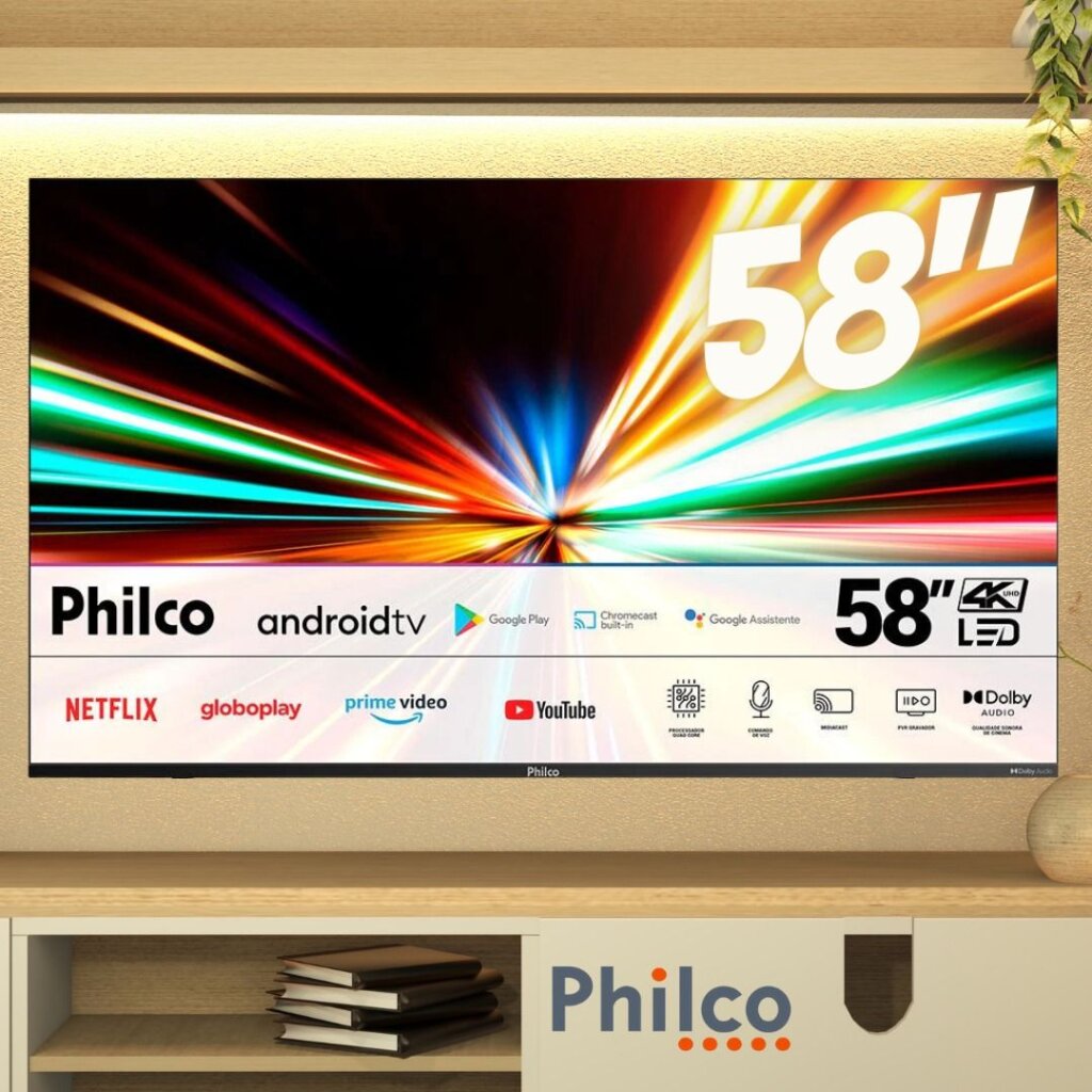 Smart Tv 58 Philco Led 4k Google Tv Hdr10 P58kga – PROMOON